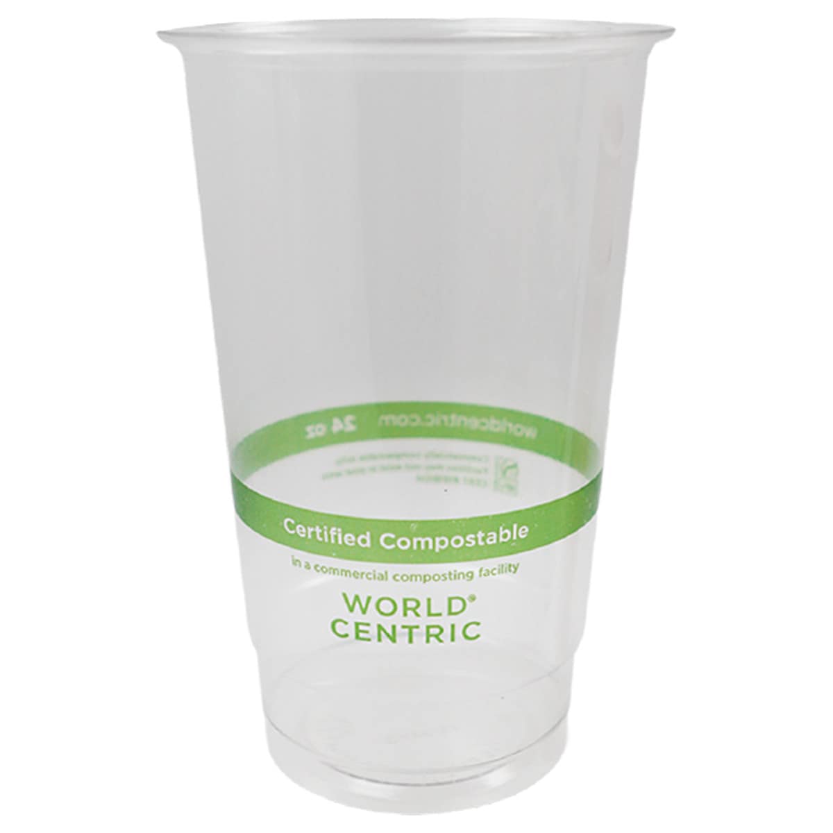24 oz Cold Cup | Clear | Certified Compostable | 1000/case - World Cen